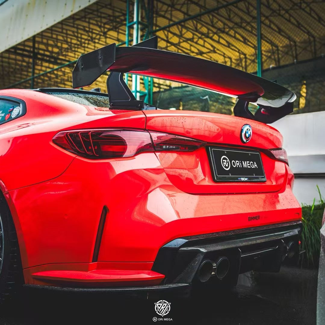 Dry carbon fiber racing wing GT4 style spoiler for G82 M4 G80 M3 G87 M ...