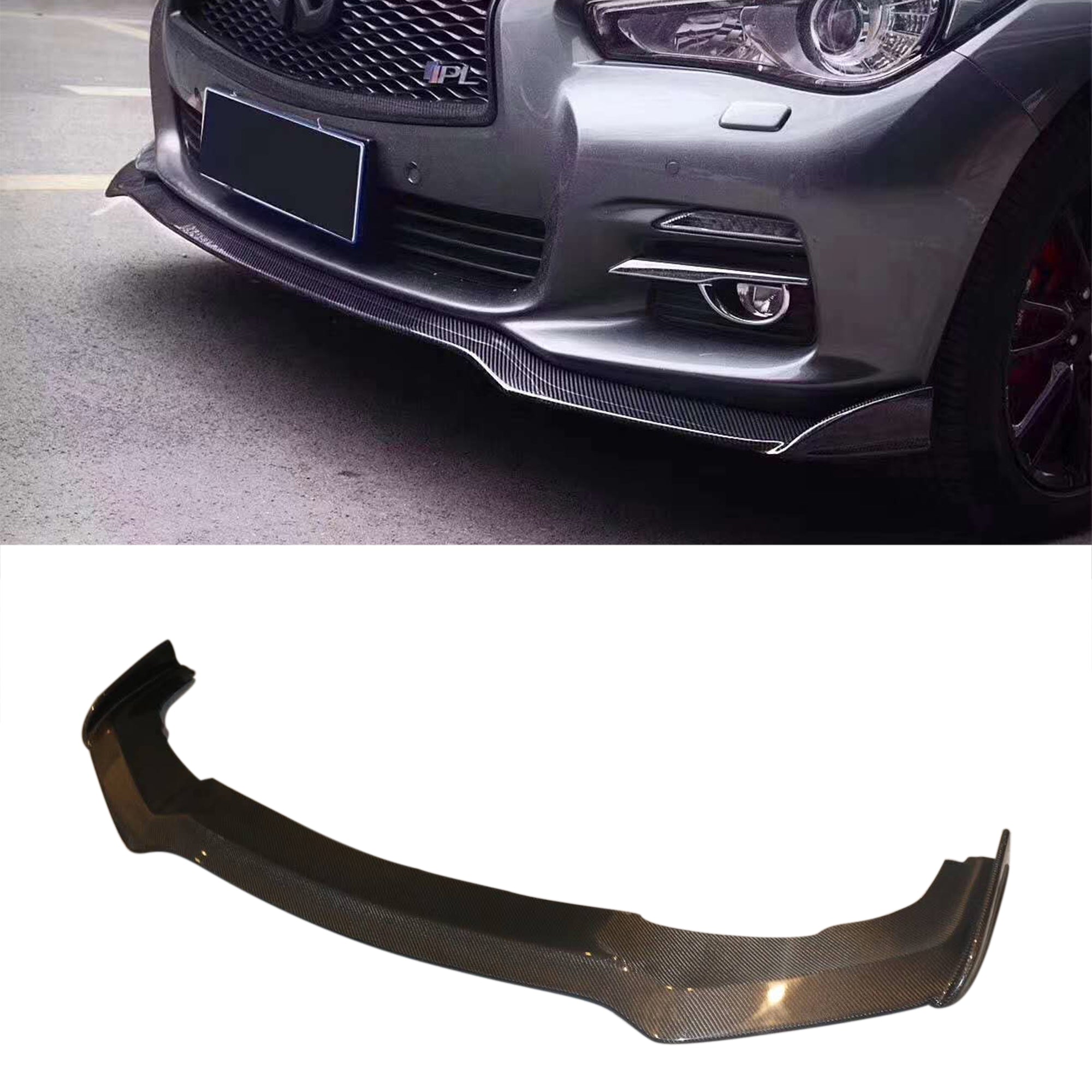 Carbon Fiber Front Lip For Q50 Q50S Q50L facelift 2018-2020 – FOCUSCARBON