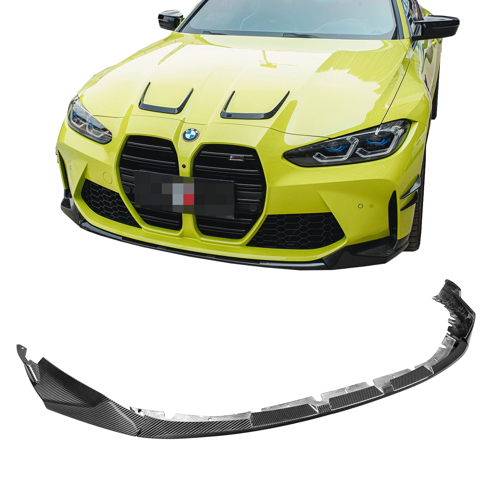 MP style Dry carbon fiber front lip for G80 M3 G82 M4 front bumper lip ...