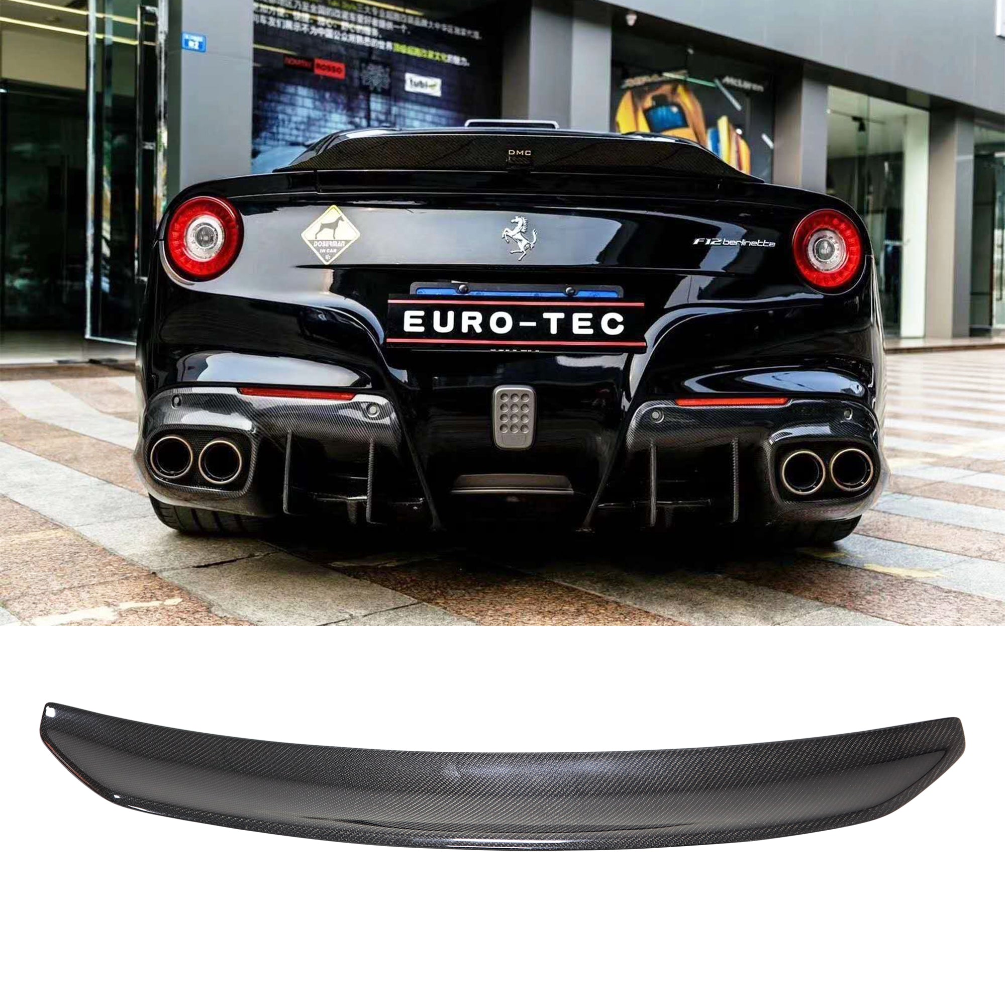 DMC Style carbon fiber rear spoiler for Ferrari F12 – FOCUSCARBON