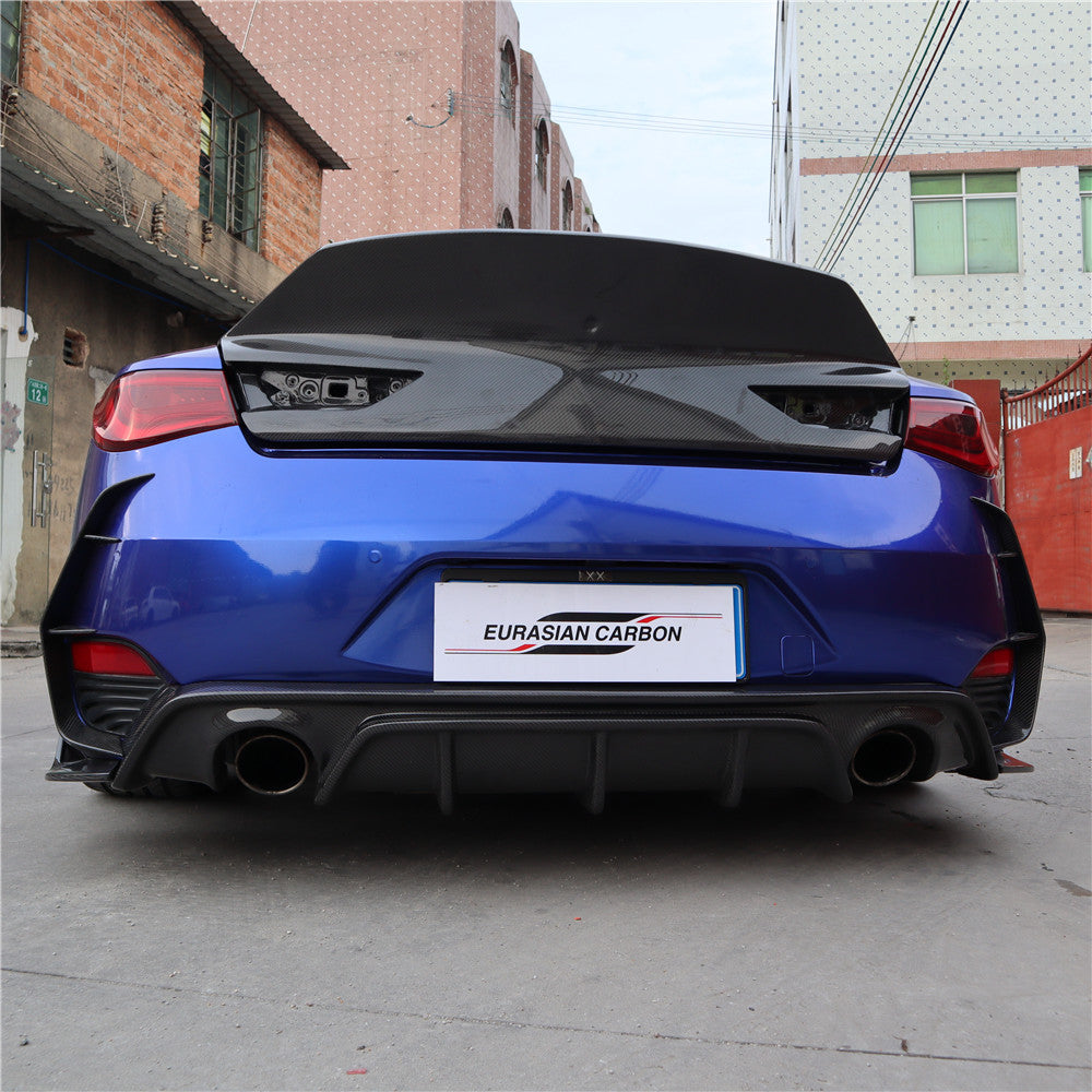 Infiniti Q60 carbon fiber duckbill trunk – FOCUSCARBON